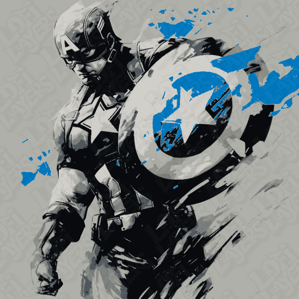 3D painted picture, 3D printed painting, FanArt - Captain America ...